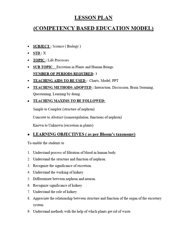 L 6D ExcretionCBE | PDF