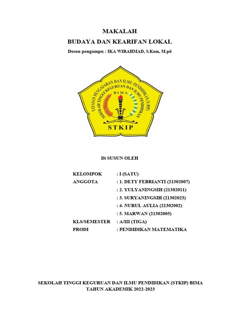 Kearifan Lokal Tugas Dety | PDF | Ilmu Sosial | Kajian Bahasa Asing