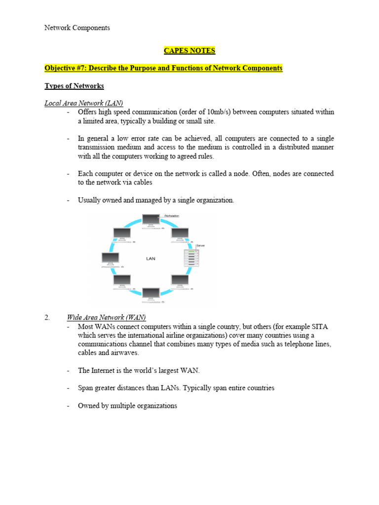 Network Components | PDF | Computer Network | Network Topology