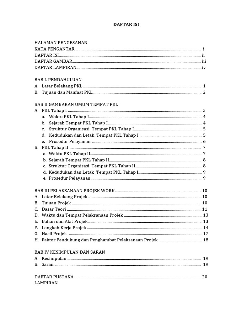 Kerangka Laporan PKL TKJ 2023 | PDF