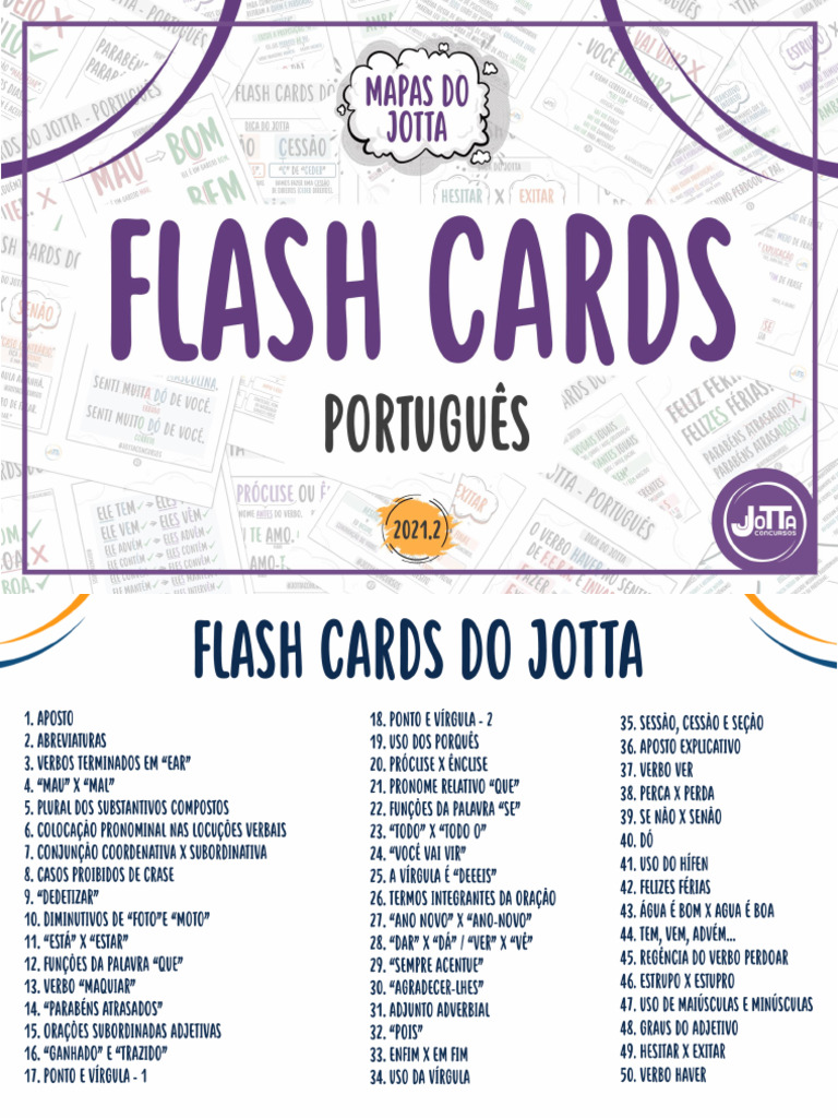 Flash Cards Portugu S 2021.2 | PDF