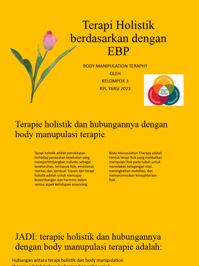 Terapi Holistik Berdasarkan Dengan EBP Kelompok 3 | PDF | Sains & Matematika