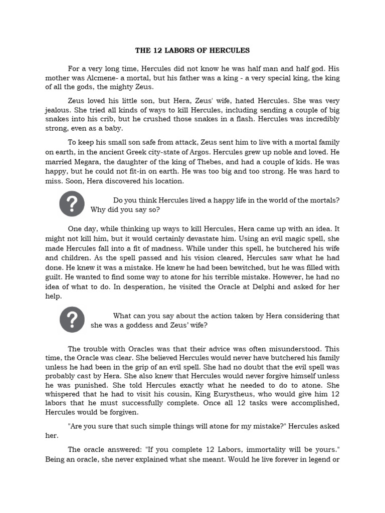 MODULE-3-THE-12-LABORS-OF-HERCULES | PDF