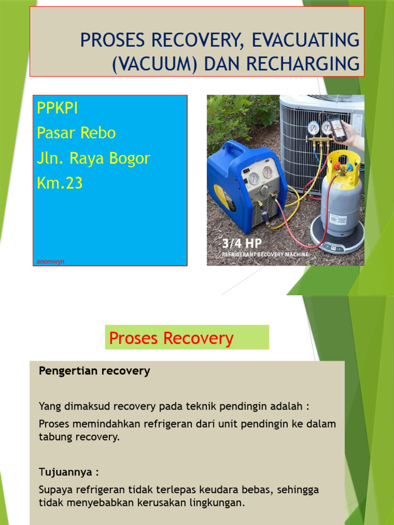 PROSES RECOVERY Ac | PDF | Technology & Engineering