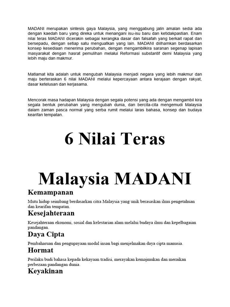 Malaysia Madani | PDF