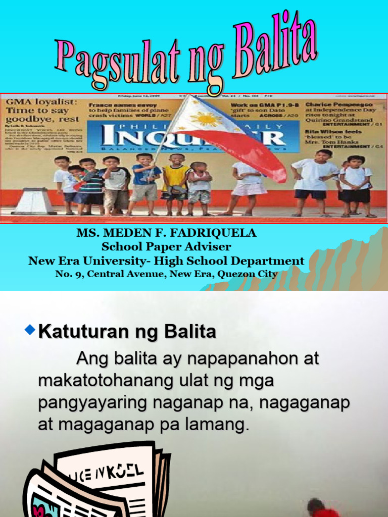 Dokumen - Tips - Pagsulat NG Balita | PDF
