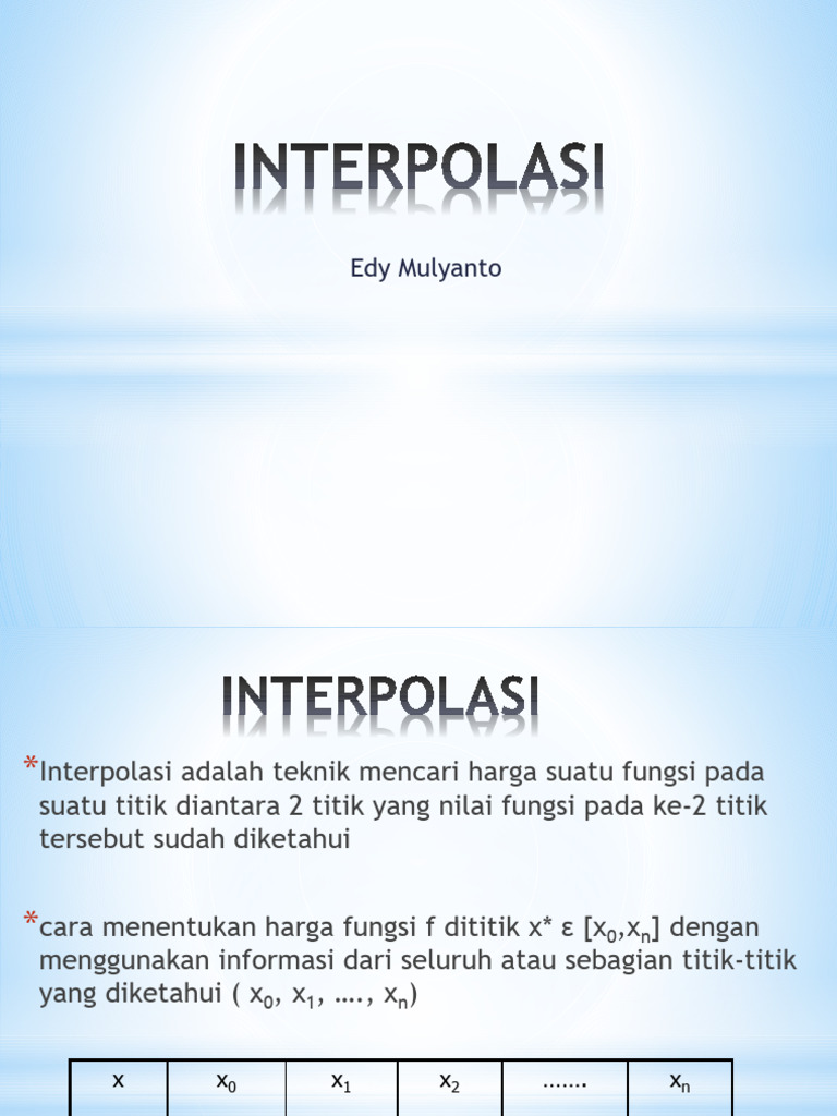 Perhitungan Interpolasi | PDF | Metode & Bahan Ajar