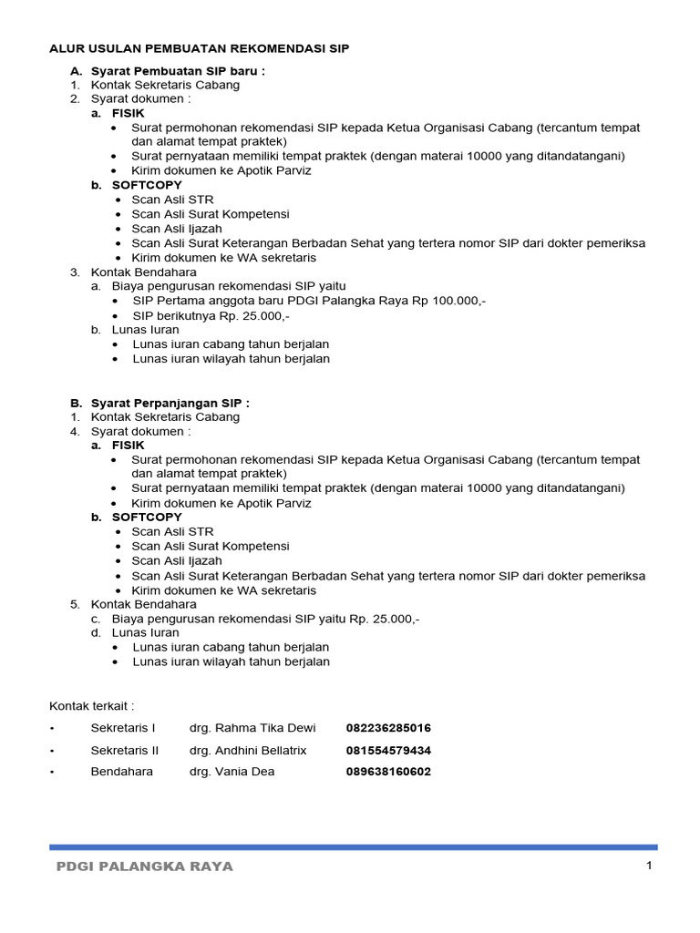 Alur Usulan Pembuatan SIP | PDF