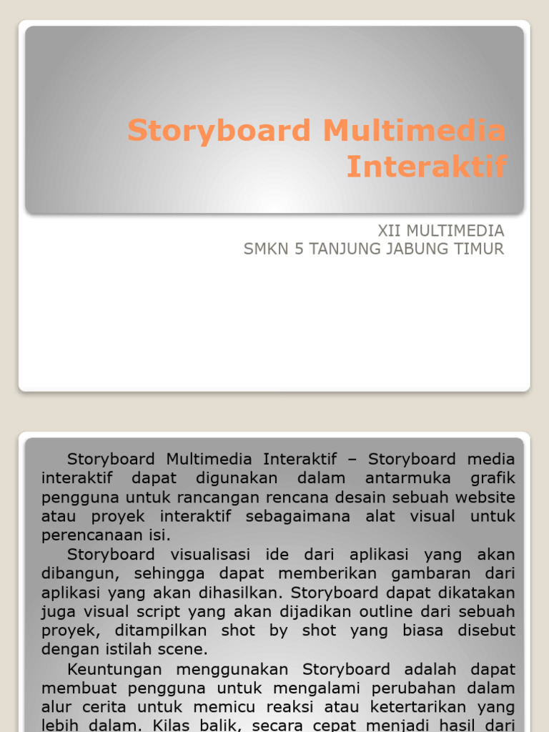 Panduan Storyboard Media Interaktif | PDF