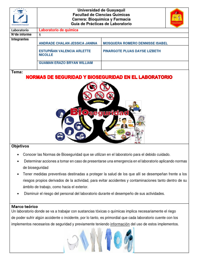 Normas de Bioseguridad en Laboratorio | PDF | Laboratorios
