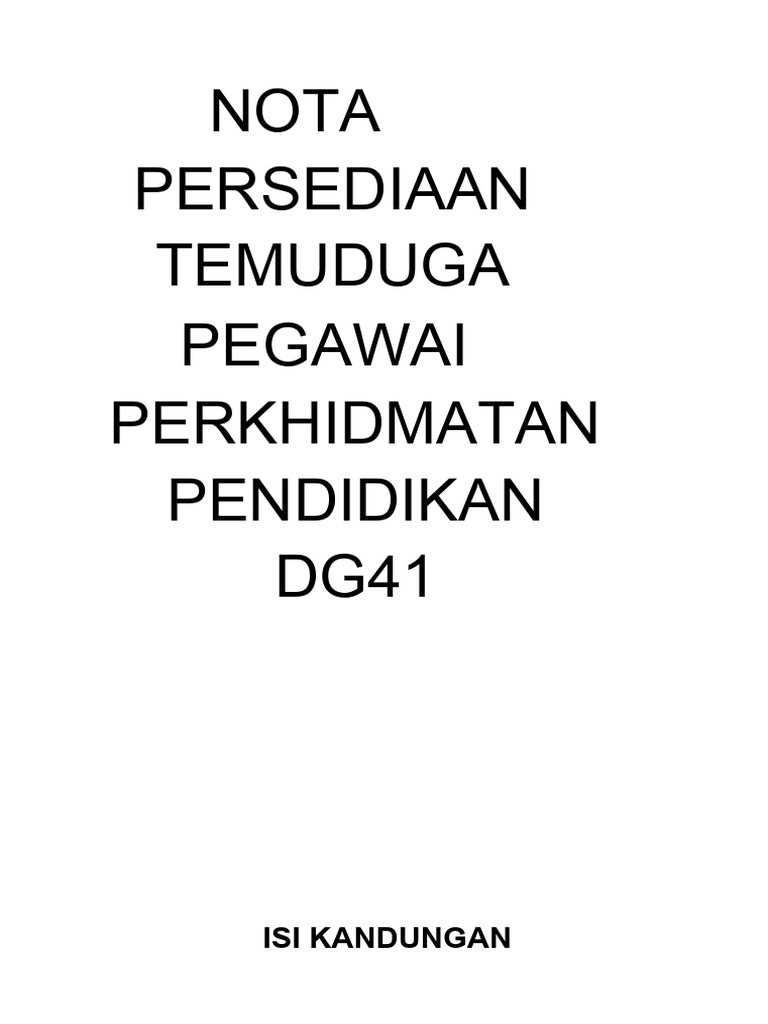 Nota Temuduga SPP 2021 V2 | PDF