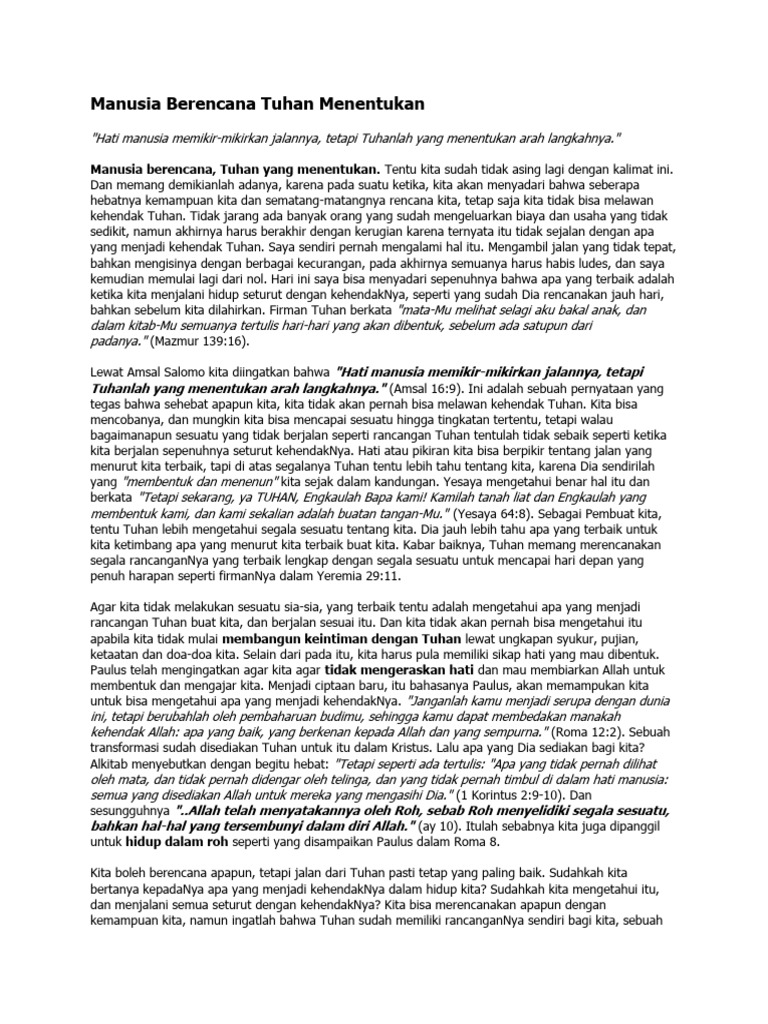 Amsal 16 Ayat 9 | PDF