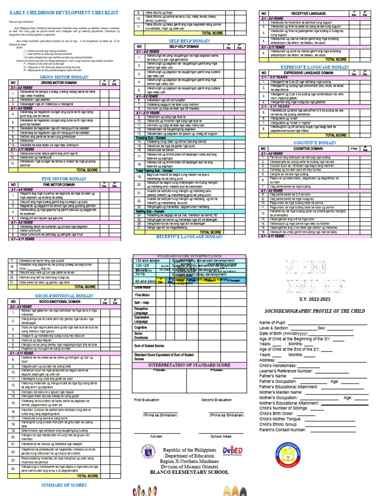 ECD Checklist Binisaya | PDF