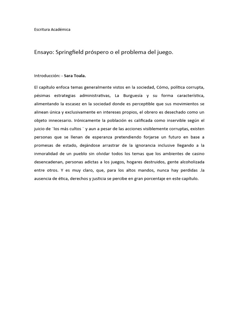 Taller Introduccion Al Ensayo (Escritura Academica, Taller 6, Toala ...