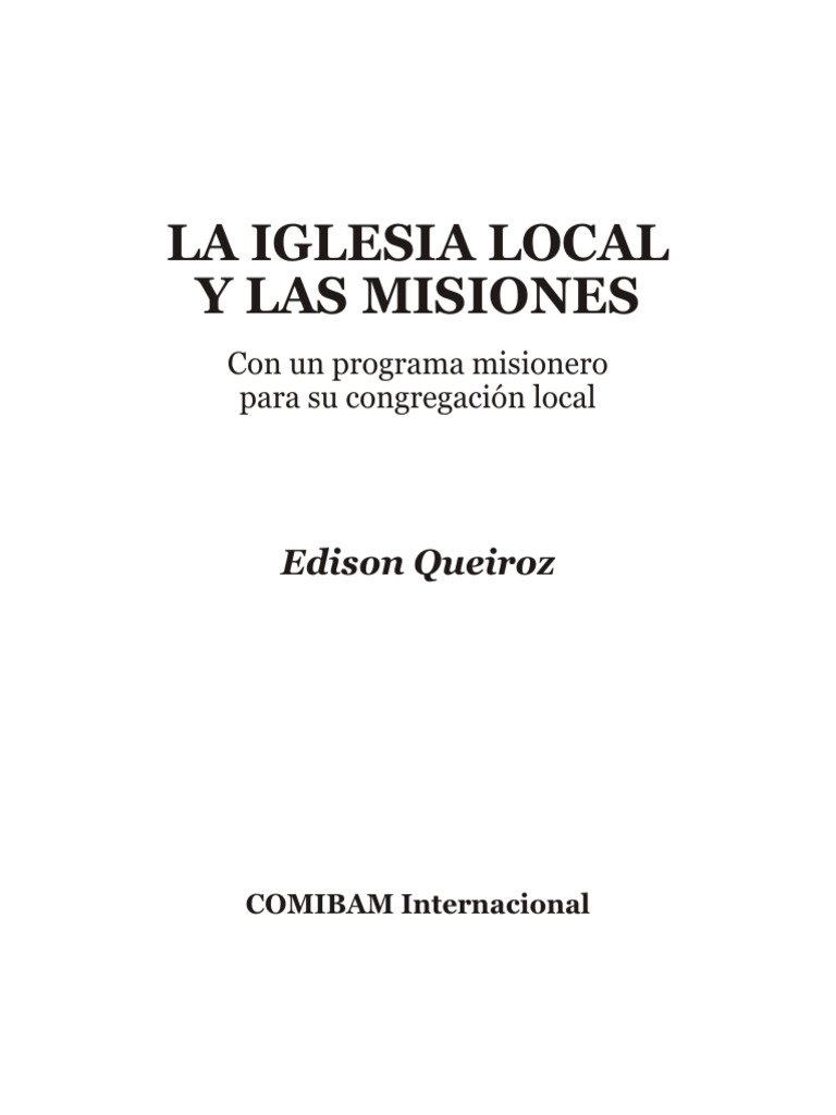 La Iglesia Local Y Las Misiones | PDF | Jesús | Oración