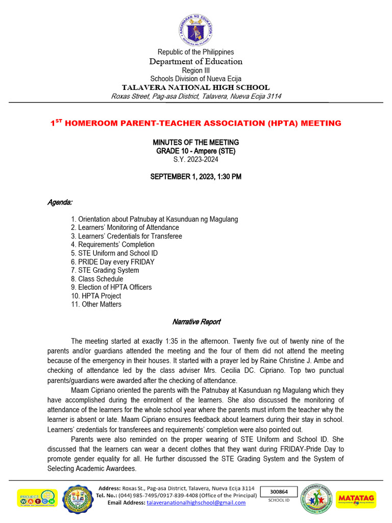 Pta Report 10ampere Pdf