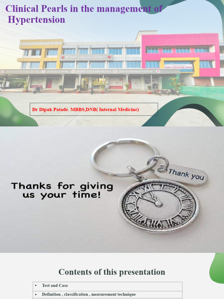 Clinical Pearls in The Hypertension Management Final | PDF