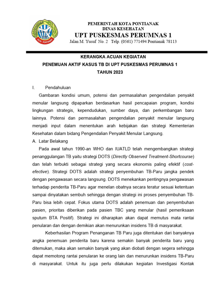 Kak Penemuan Kasus TB Agusts 23 | PDF