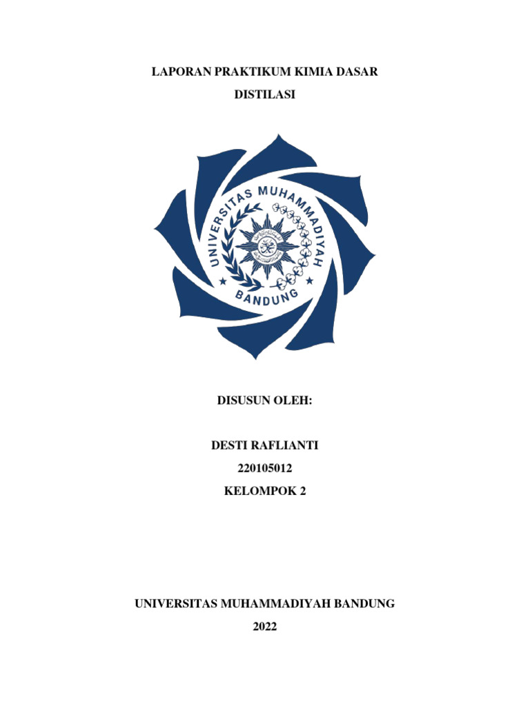 Laporan Praktikum Kimia Dasar Distilasi | PDF | Teknologi & Rekayasa