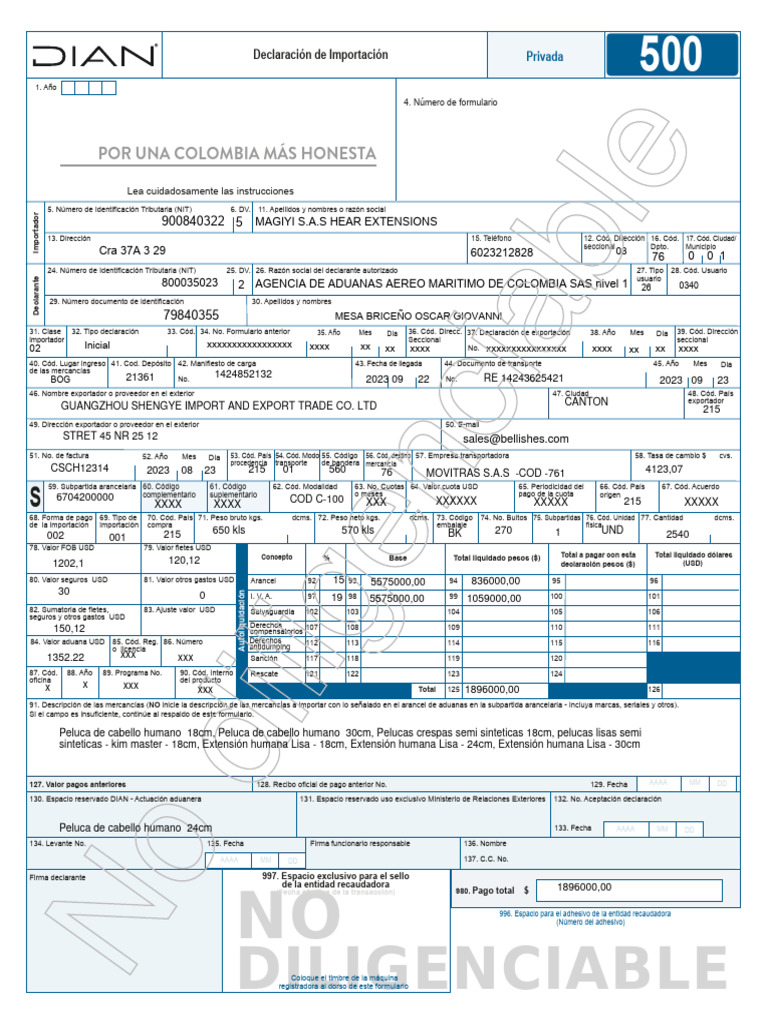 Formulario - 500 - 2021 en Proceso | PDF | aduana | Economía mundial