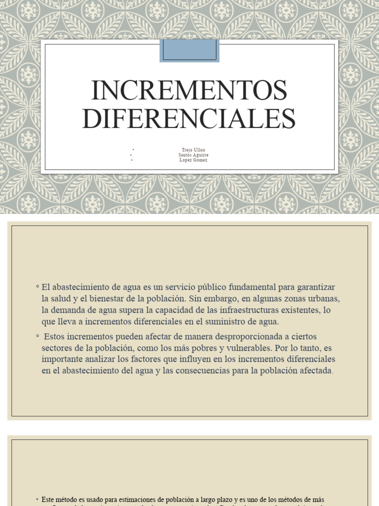 Incrementos Diferenciales | PDF