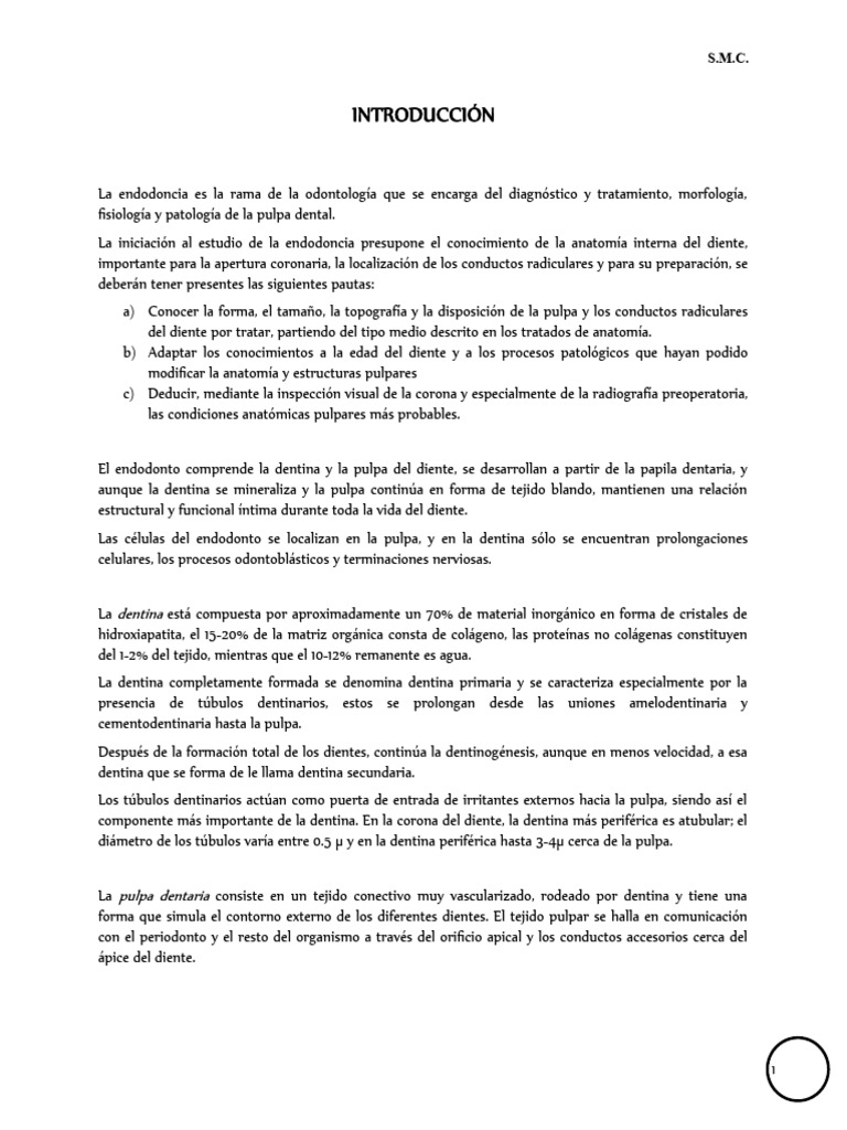 Endodoncia generalidades | PDF