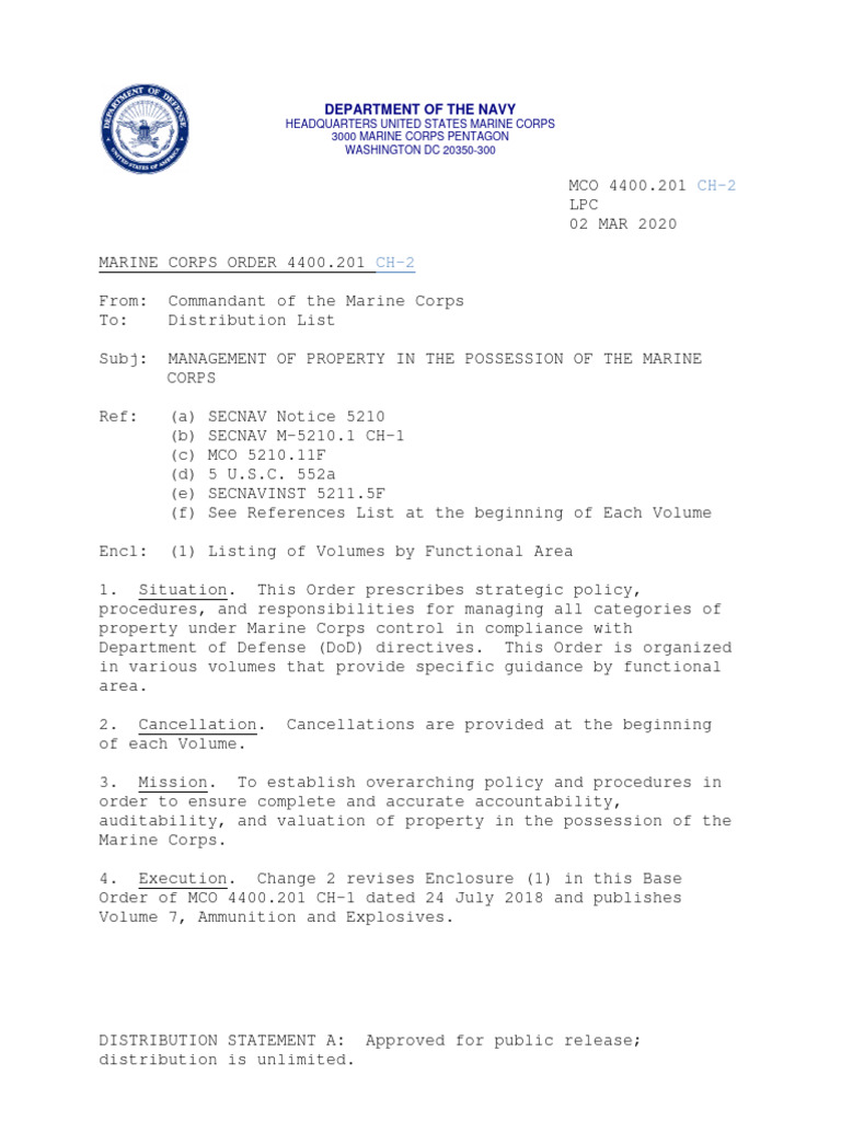 MCO 4400.201 Complete | PDF