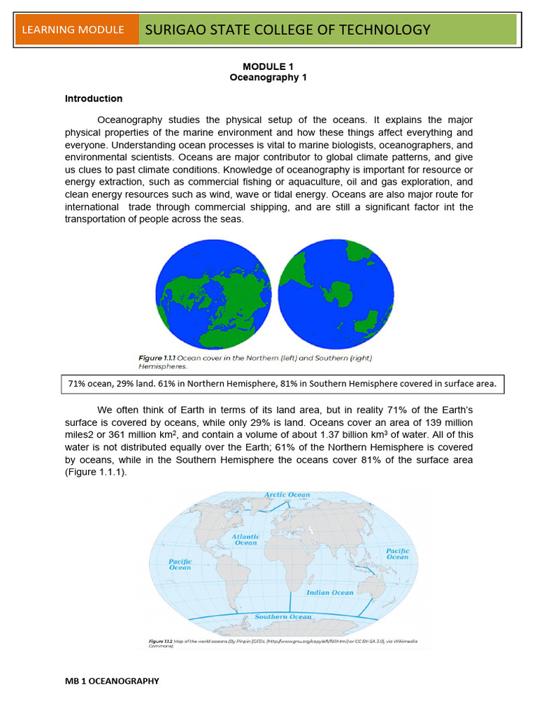 Module 1-Introduction To Oceanography | PDF | Travel