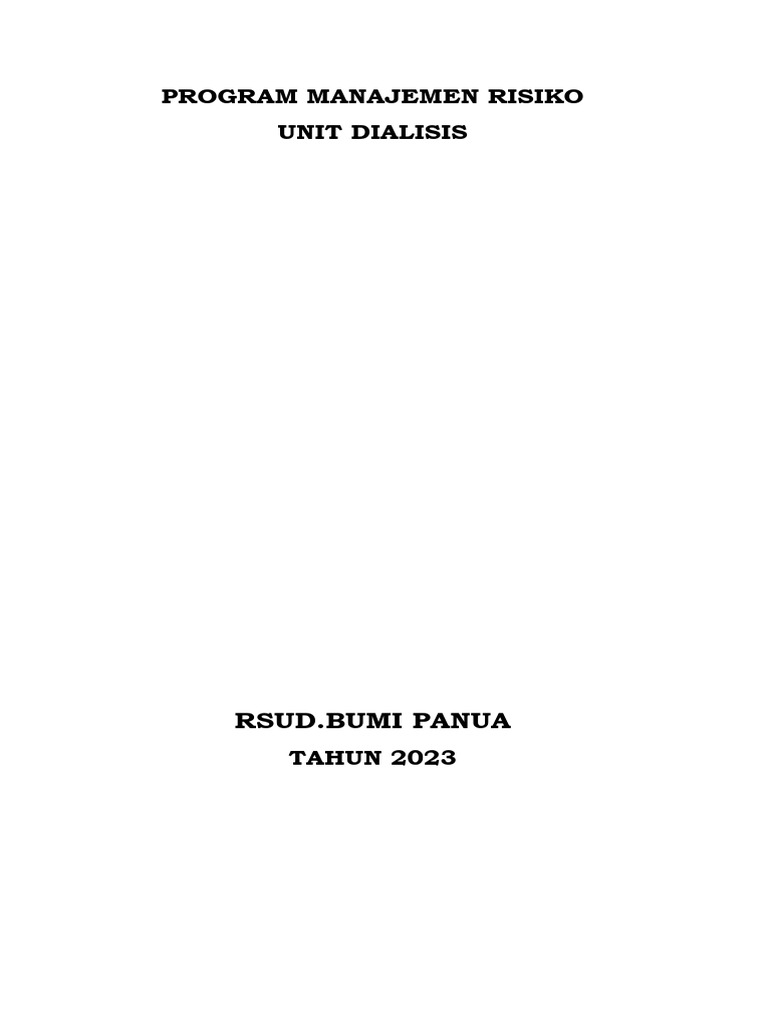 Program Manajemen Risiko HD | PDF