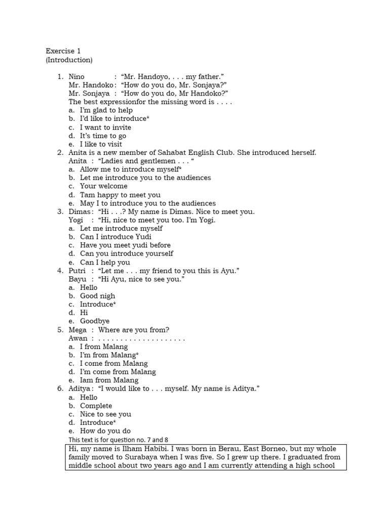 Exercise 2 Introduction | PDF Exercise 2 Introduction | PDF