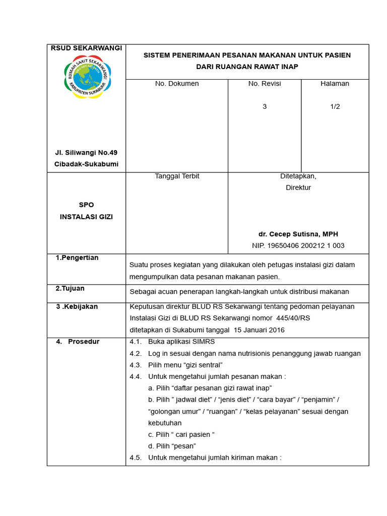 Sop Pesanan Makan Online | PDF | Kesehatan Holistik | Sains & Matematika