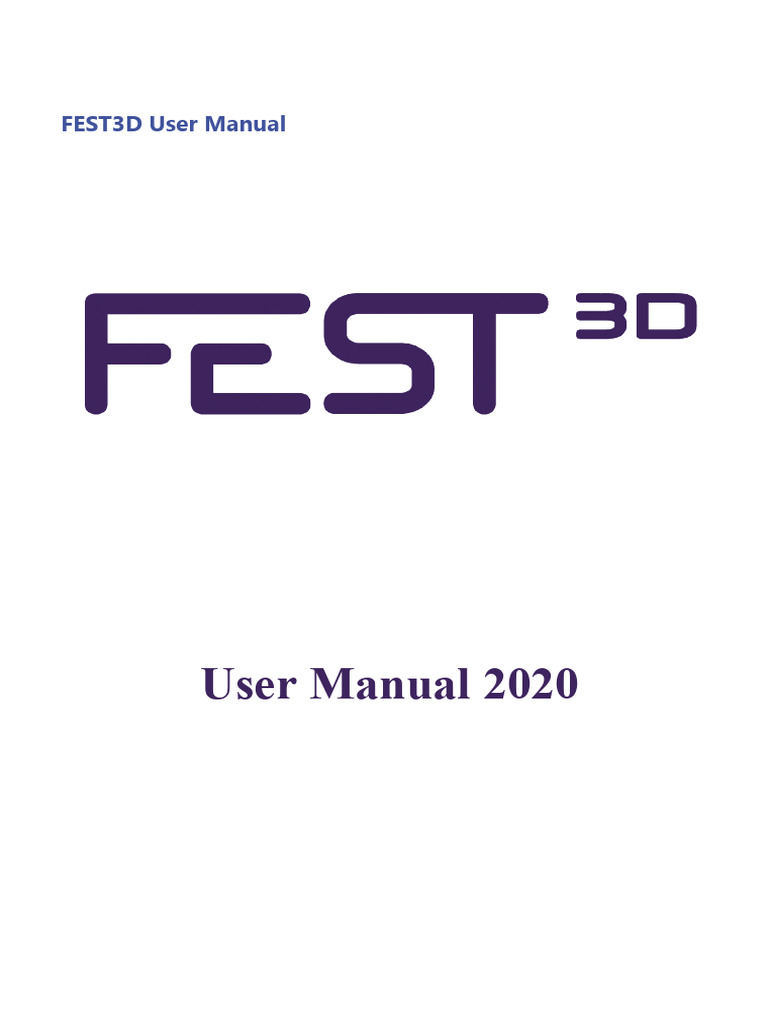 CST Studio Suite - FEST3D User Manual | PDF