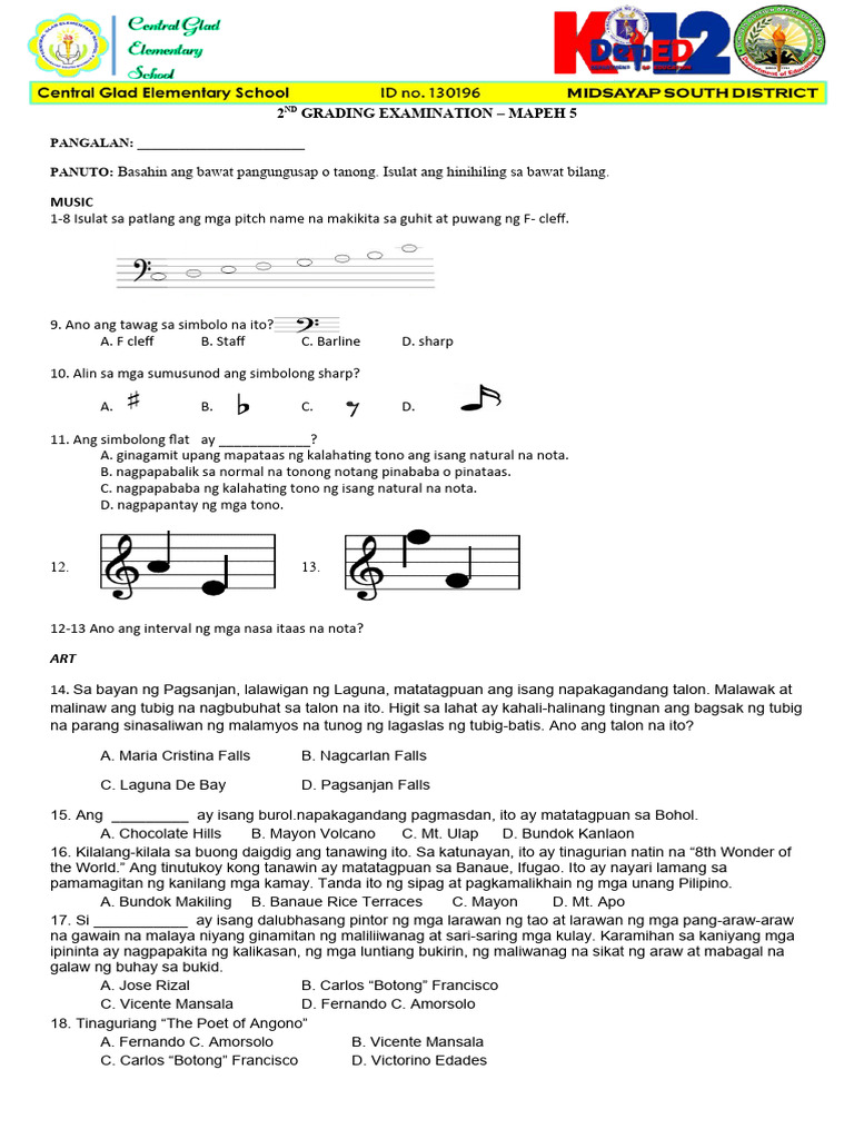 PT - Mapeh 5 - Q2 | PDF