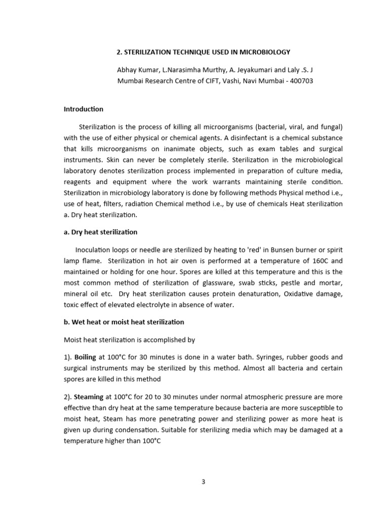 Microbiology Sterilization Methods | PDF | Sterilization (Microbiology) | Filtration