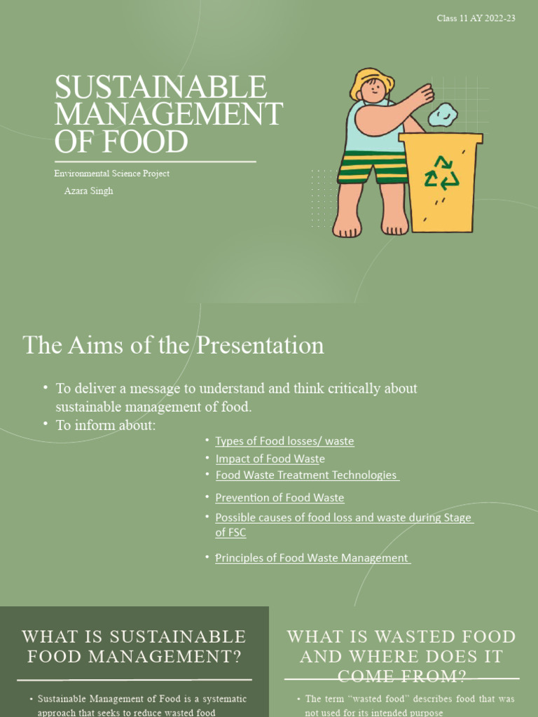Sustainable Management of Food | PDF | Waste | Pollution