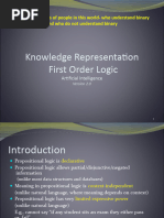 First Order Logic: Artificial Intelligence COSC-3112 Ms. Humaira Anwer ...