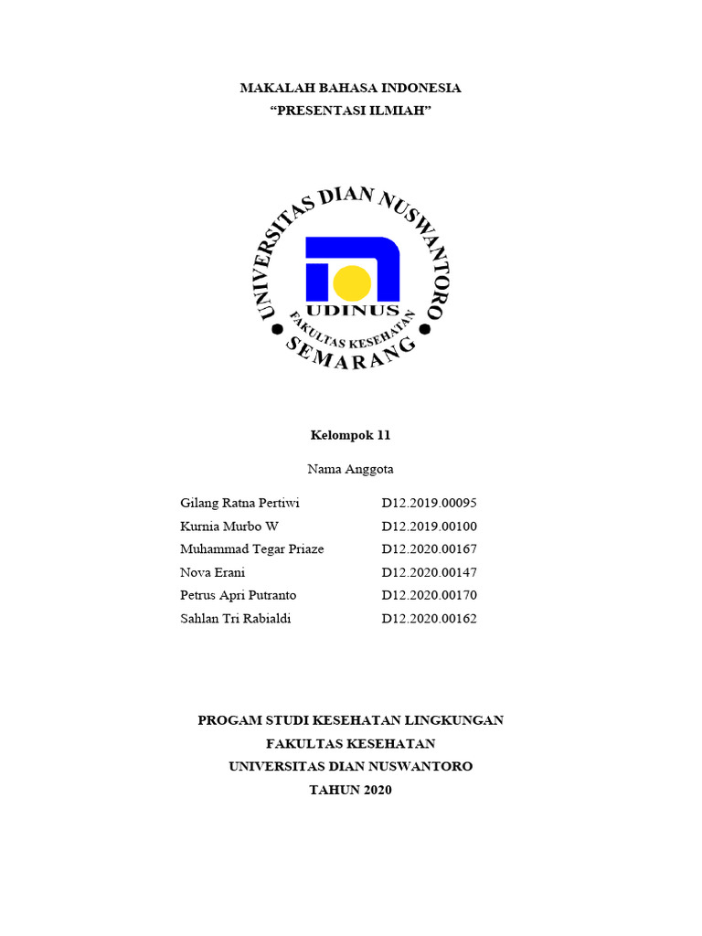 MAKALAH Presentasi Ilmiah | PDF | Karier & Perkembangan | Sains & Matematika