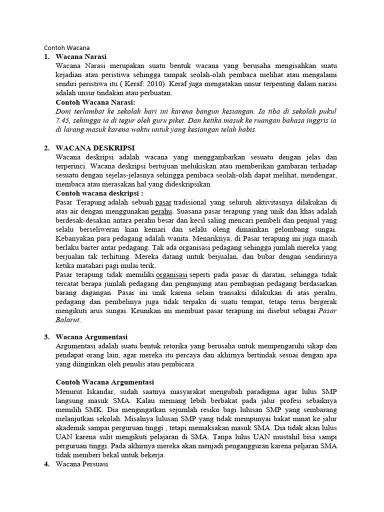 Contoh Wacana | PDF