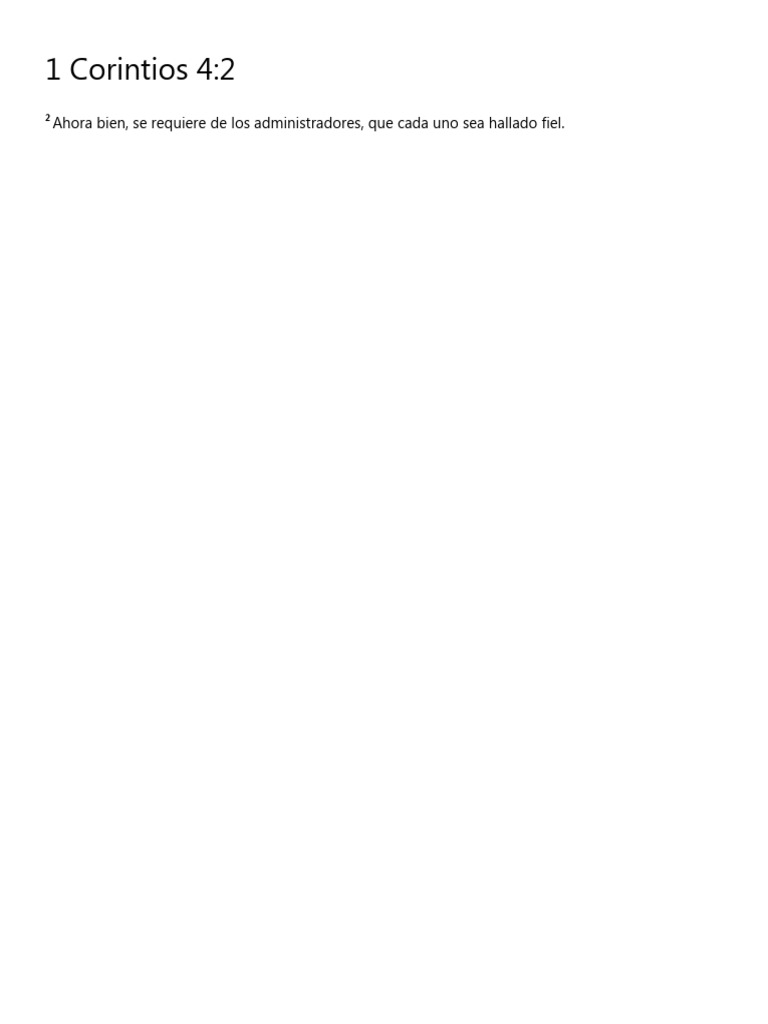 1 Corintios 4 | PDF