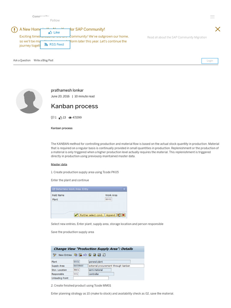 Kanban Process - SAP Blogs | PDF