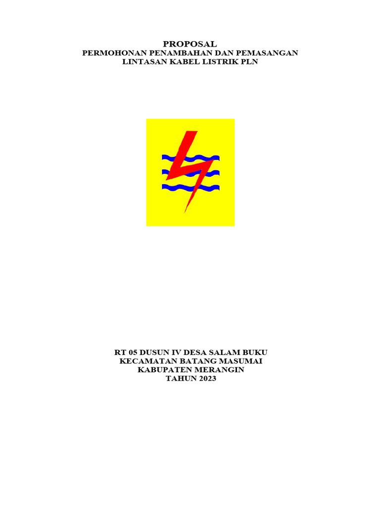 Permohonan Penambahan Kabel Listrik PLN | PDF | Griya & Taman