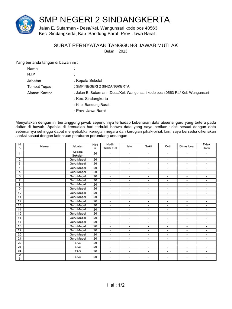 SPTJM DHGTK TW 1 2023 | PDF