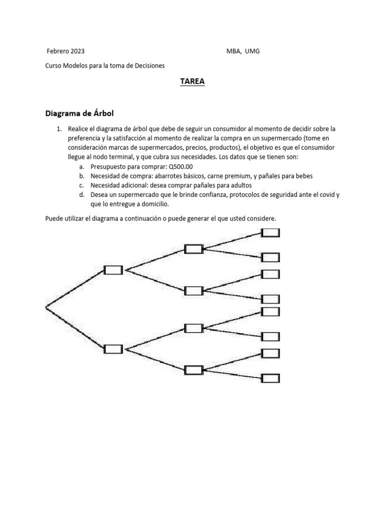 TAREA 4 Diagrama de Arbol | PDF TAREA 4 Diagrama de Arbol | PDF