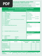 IEB (Institution of Engineers, Bangladesh) Membership Form | PDF ...