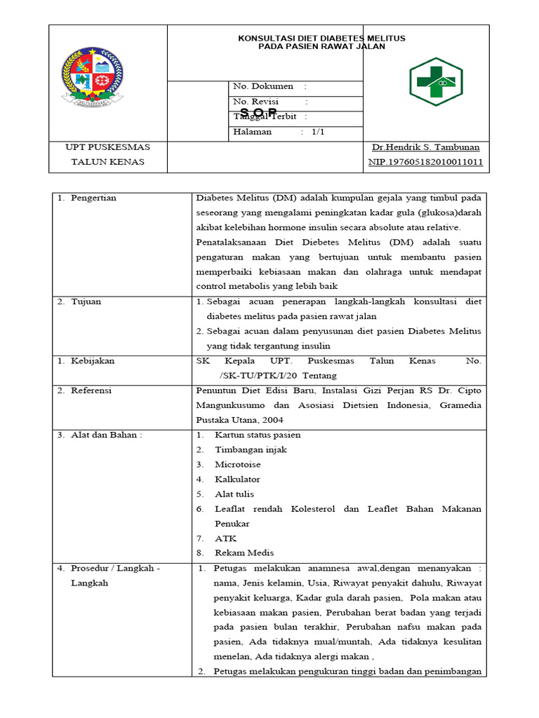 Konsultasi Diet Diabetes Melitus | PDF | Kesehatan Holistik