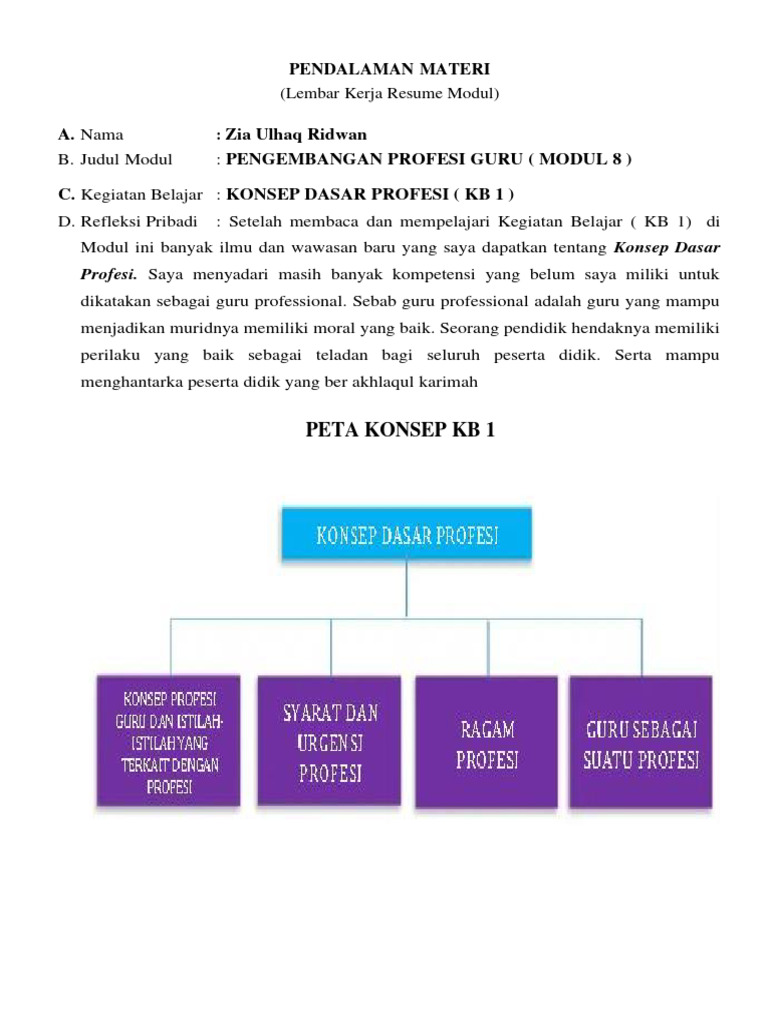 Resume KB 1 Pengembangan Profesi Guru | PDF | Karier & Perkembangan