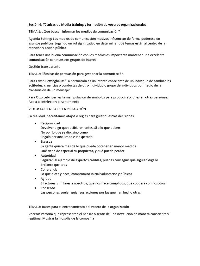 Media Training | PDF | Comunicación | Persuasión