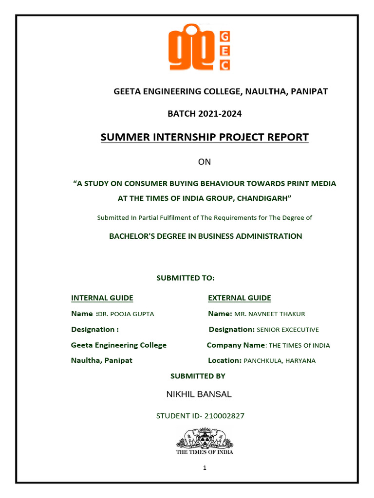 Nikhil Project File (1) (1) | PDF