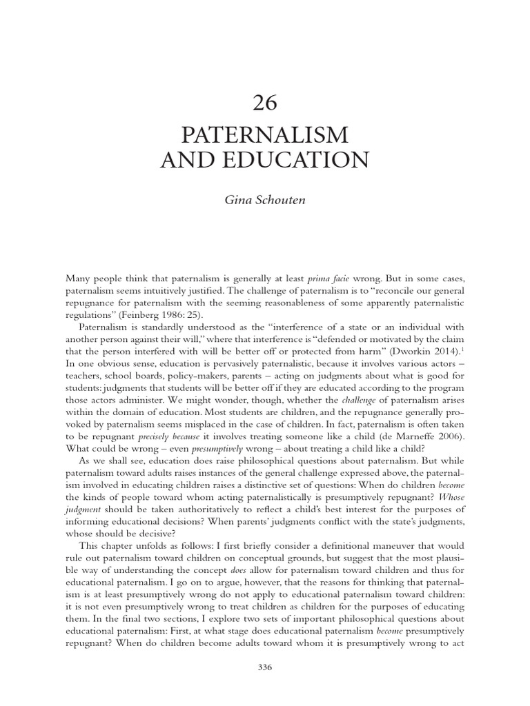 Educational Paternalism Explained | PDF | Career & Growth