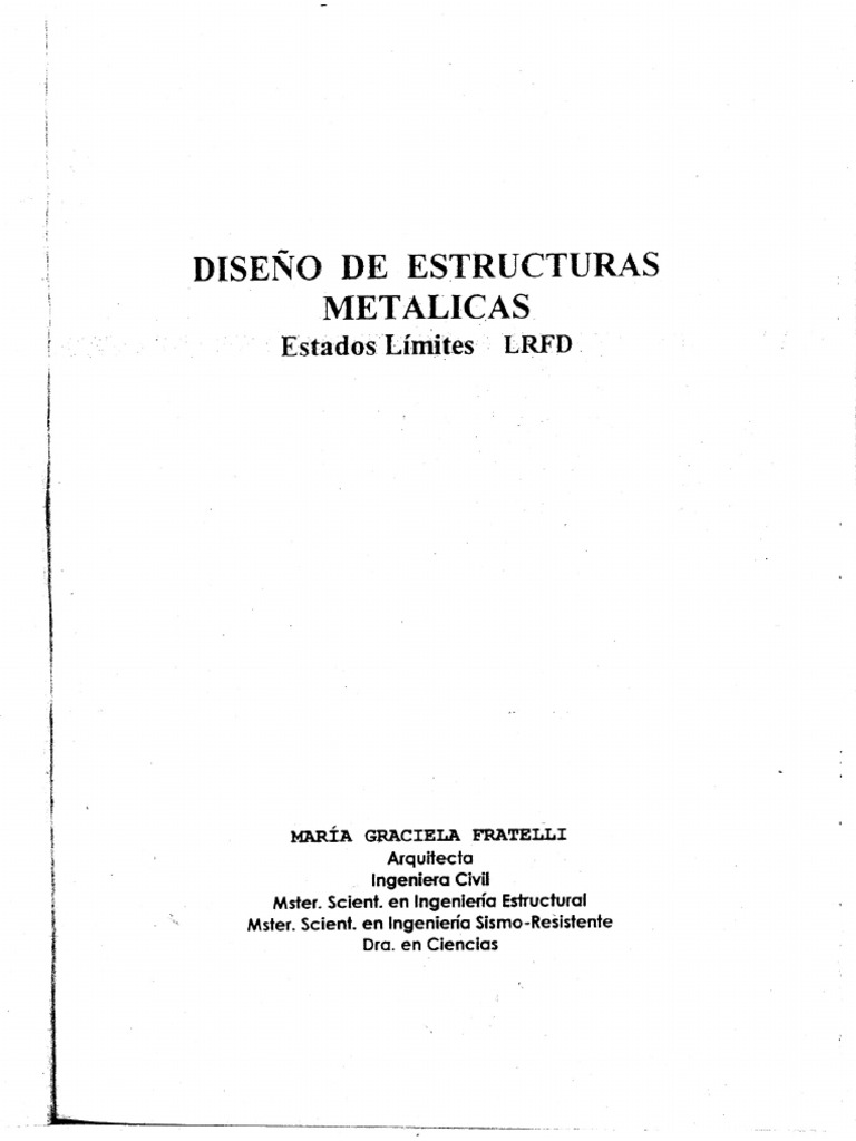Diseño de Estructuras Metalicas LRFD - Maria Fratelli | PDF